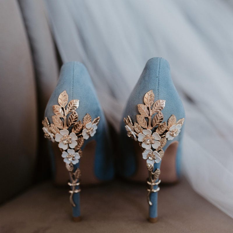 Blue Bridal Shoes - Etsy