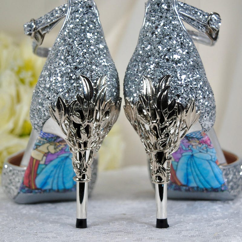 Silver Glitter Shoes - Etsy