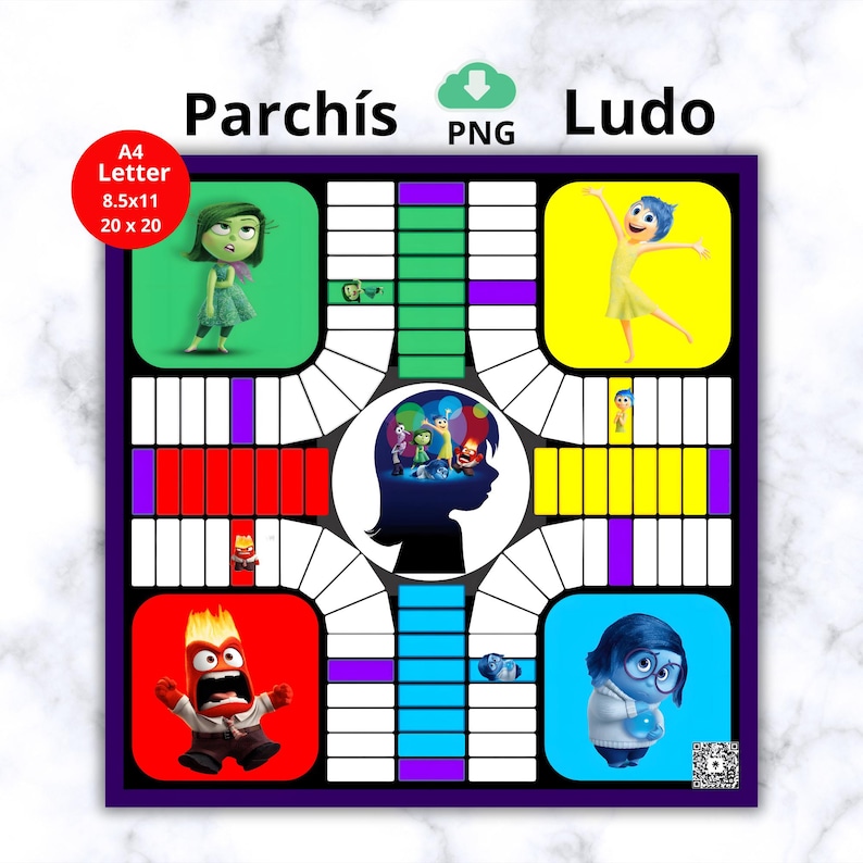 Ludo Board Game for the Whole Family. Printable Board Game Inspired by ...
