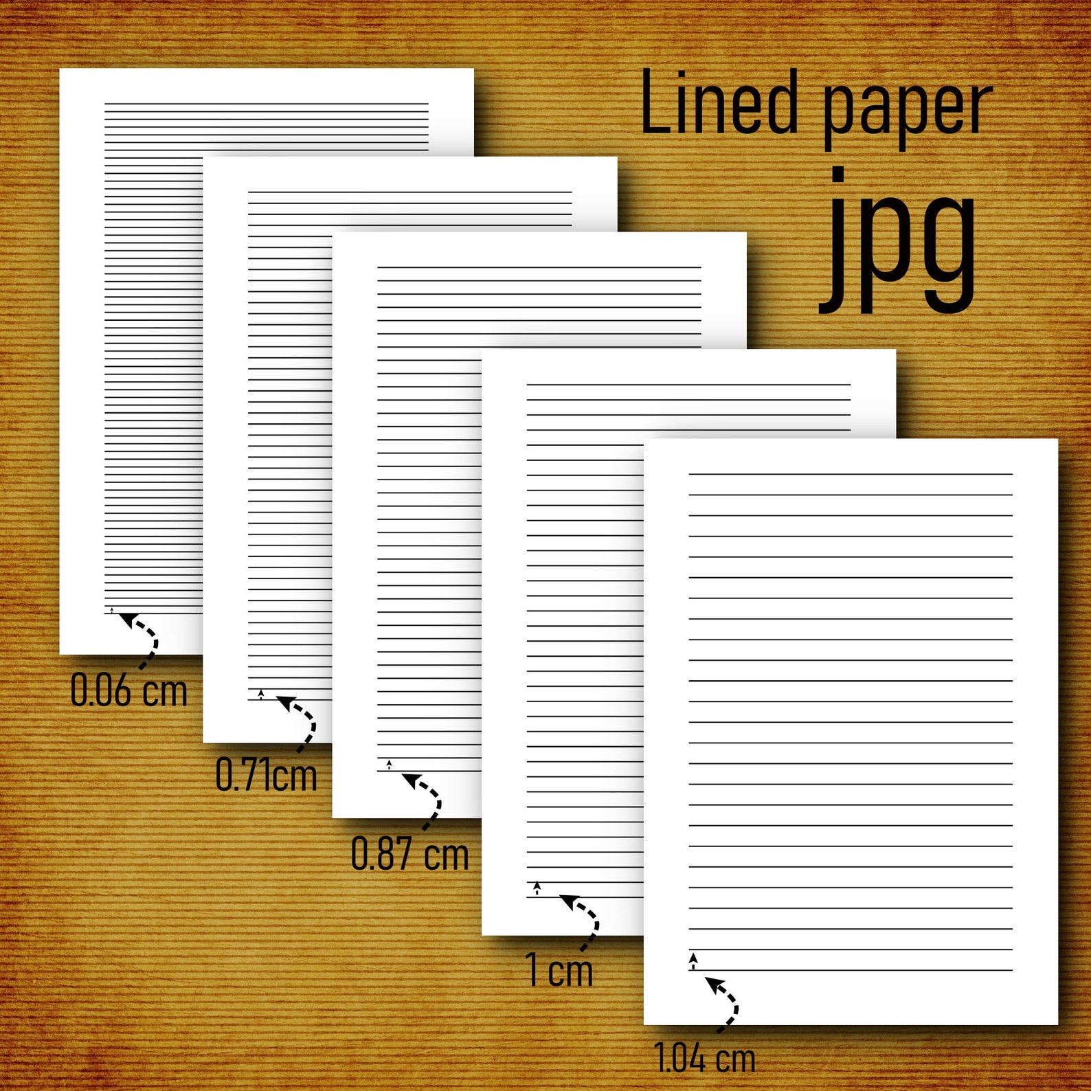 Printable Lined Paper PDF. Wide Ruled Paper. College Ruled Paper ...