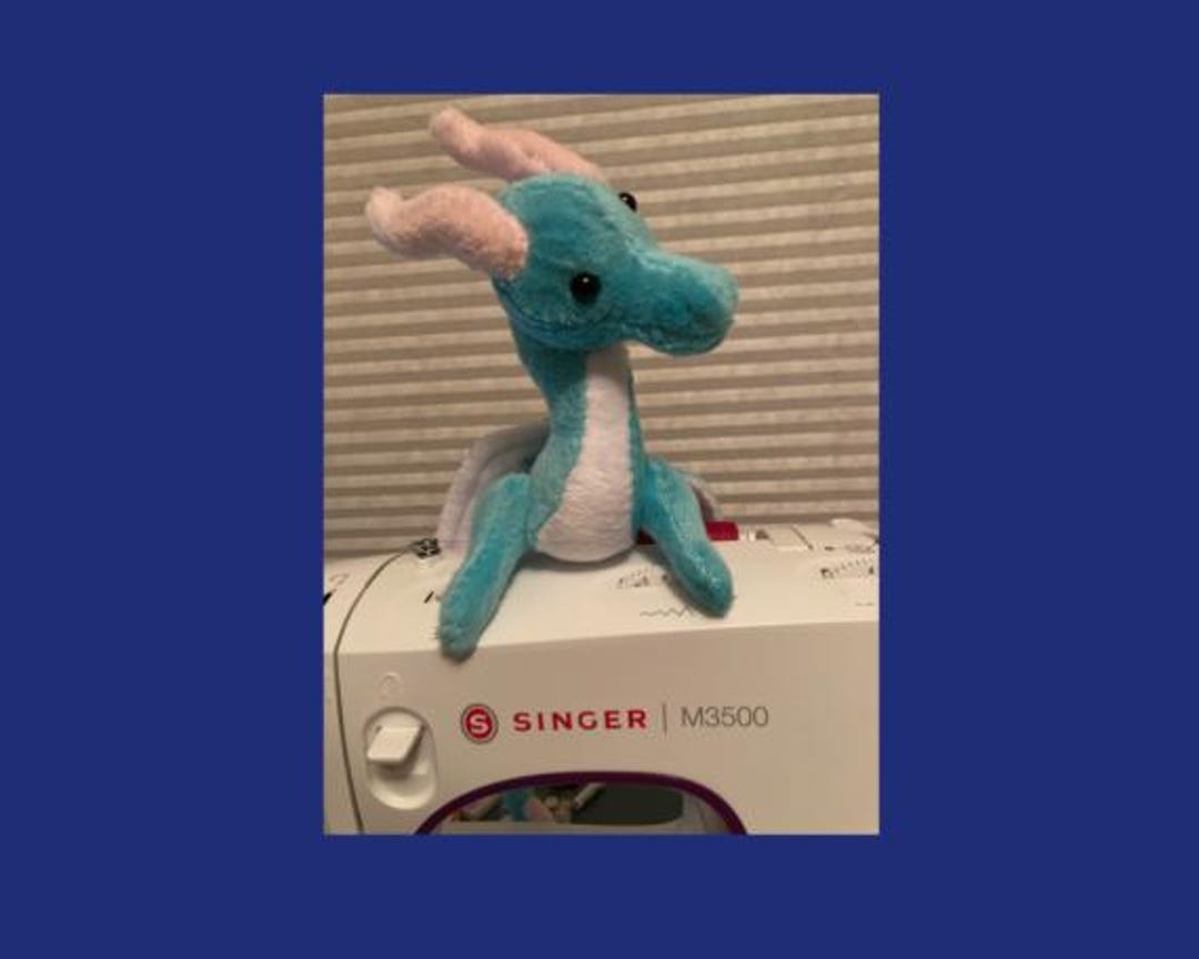 Trans Color Dragon Plush With Curious Expression, Head Tilt - Etsy UK