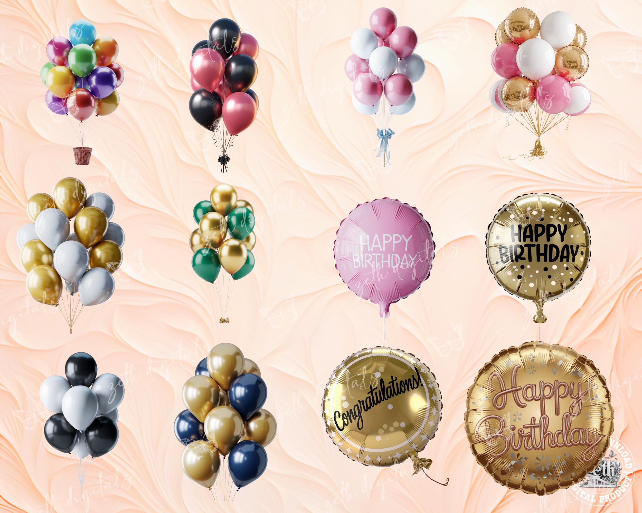 Party Balloon Clipart, Birthday Balloon Clipart Events Clipart Pink ...