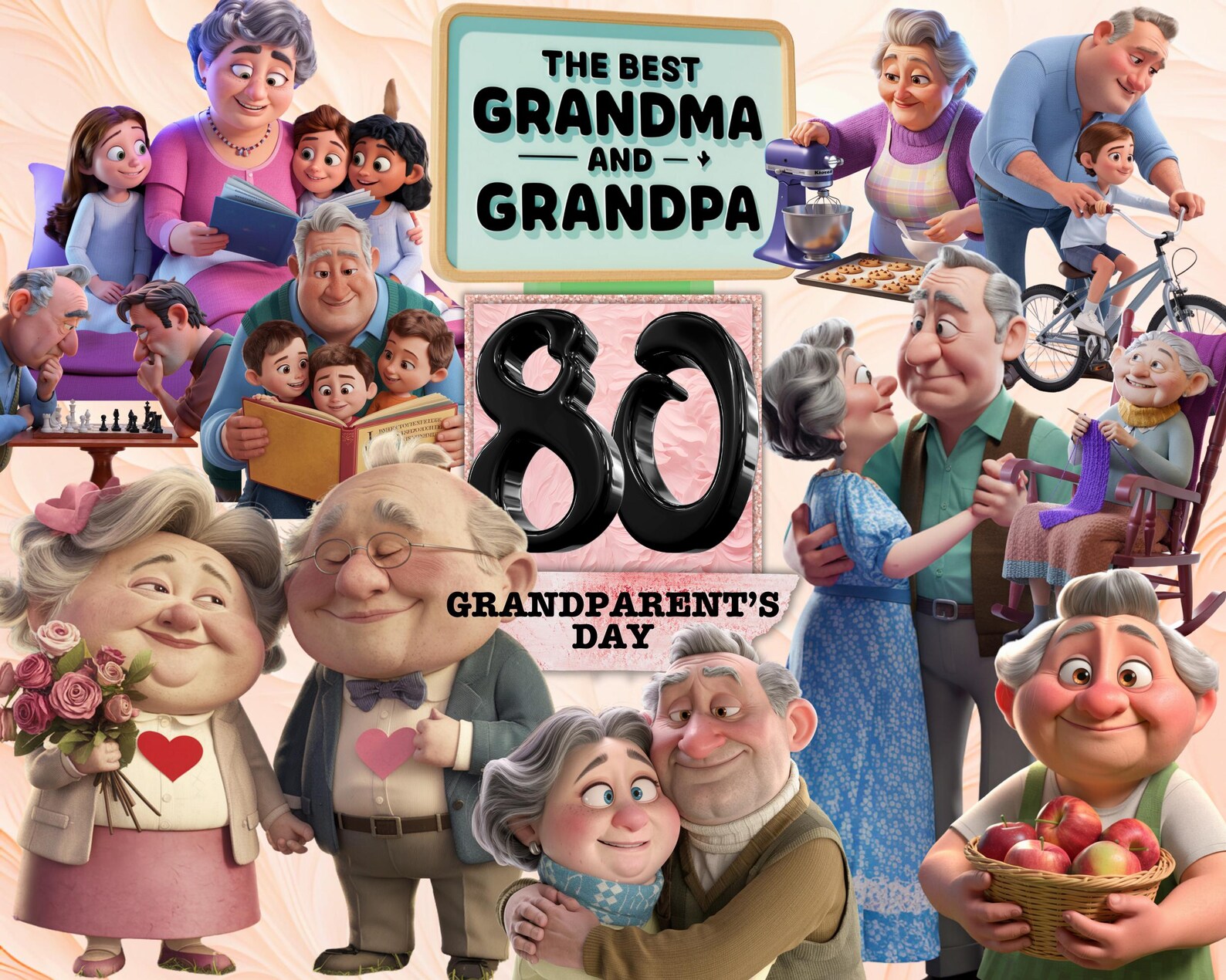 Grandparent's Day Clipart, Best Grandma Clipart Best Grandpa Clipart ...