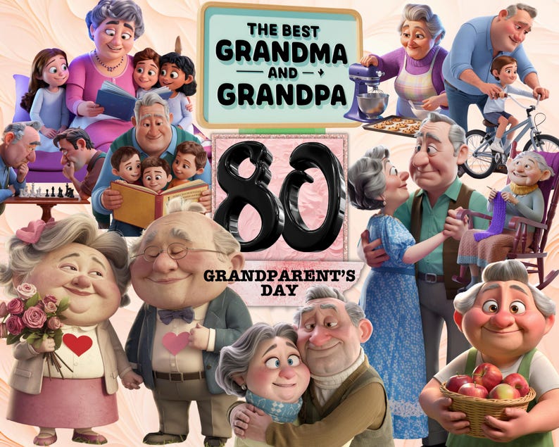 Grandparent's Day Clipart, Best Grandma Clipart Best Grandpa Clipart ...