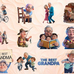 Grandparent's Day Clipart, Best Grandma Clipart Best Grandpa Clipart ...