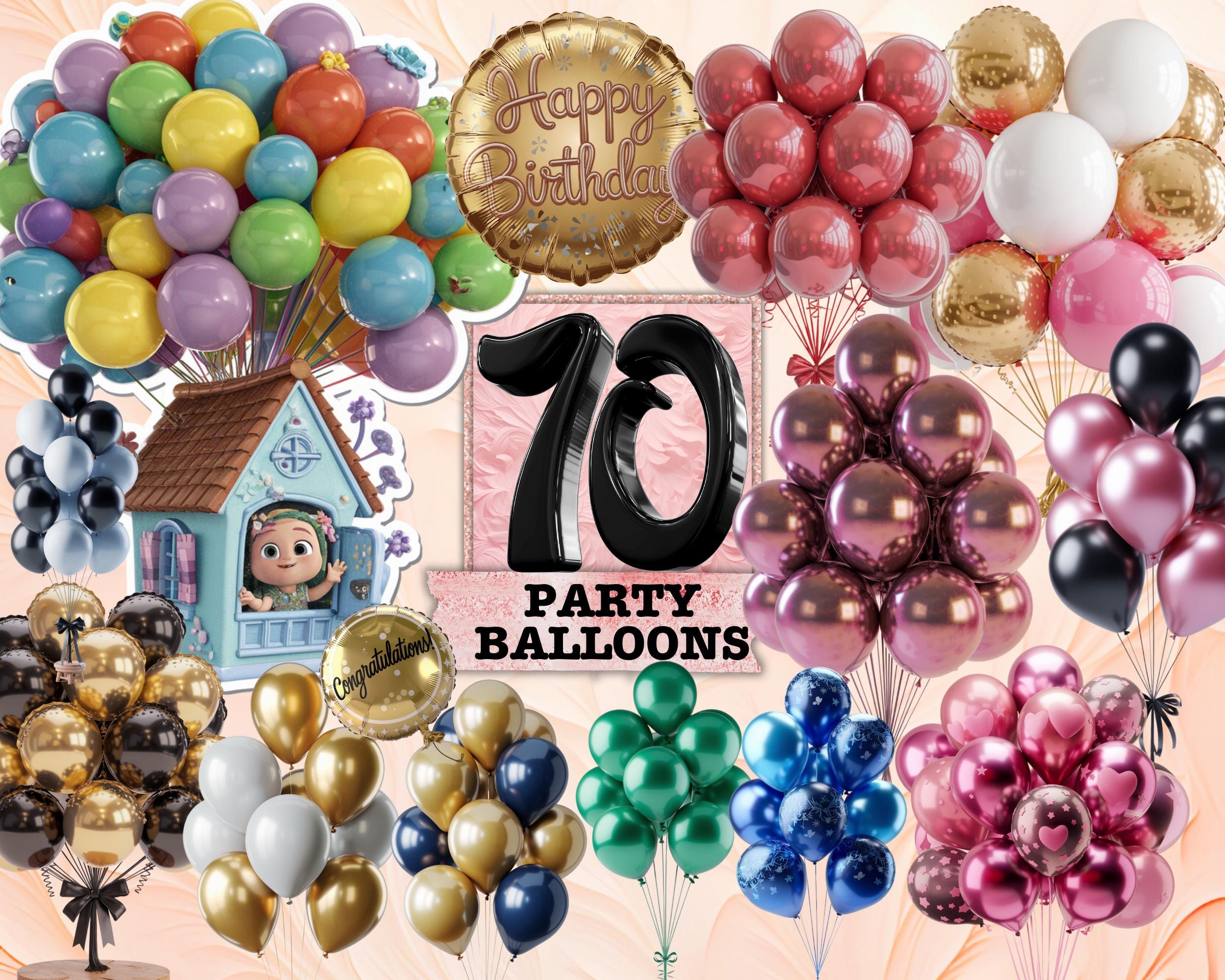 Party Balloon Clipart, Birthday Balloon Clipart Events Clipart Pink ...