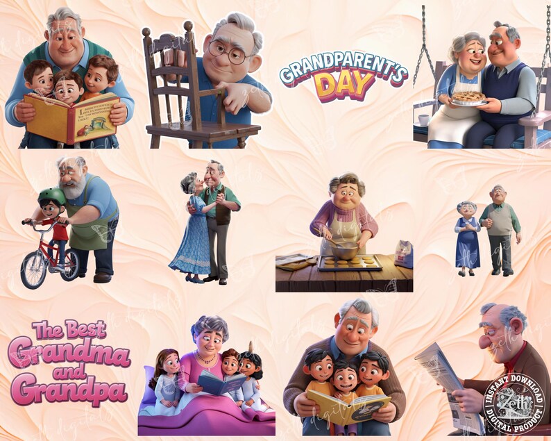 Grandparent's Day Clipart, Best Grandma Clipart Best Grandpa Clipart ...