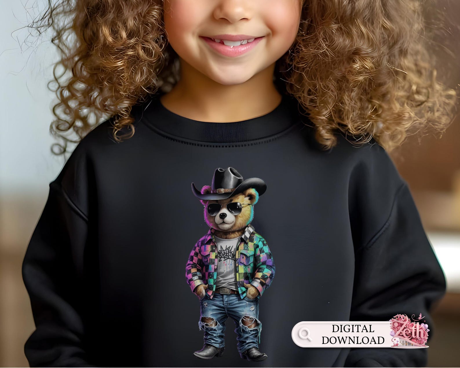 Rodeo Hiphop Teddy Bear Svg, PNG Clipart Design, Graffiti Hiphop Teddy ...