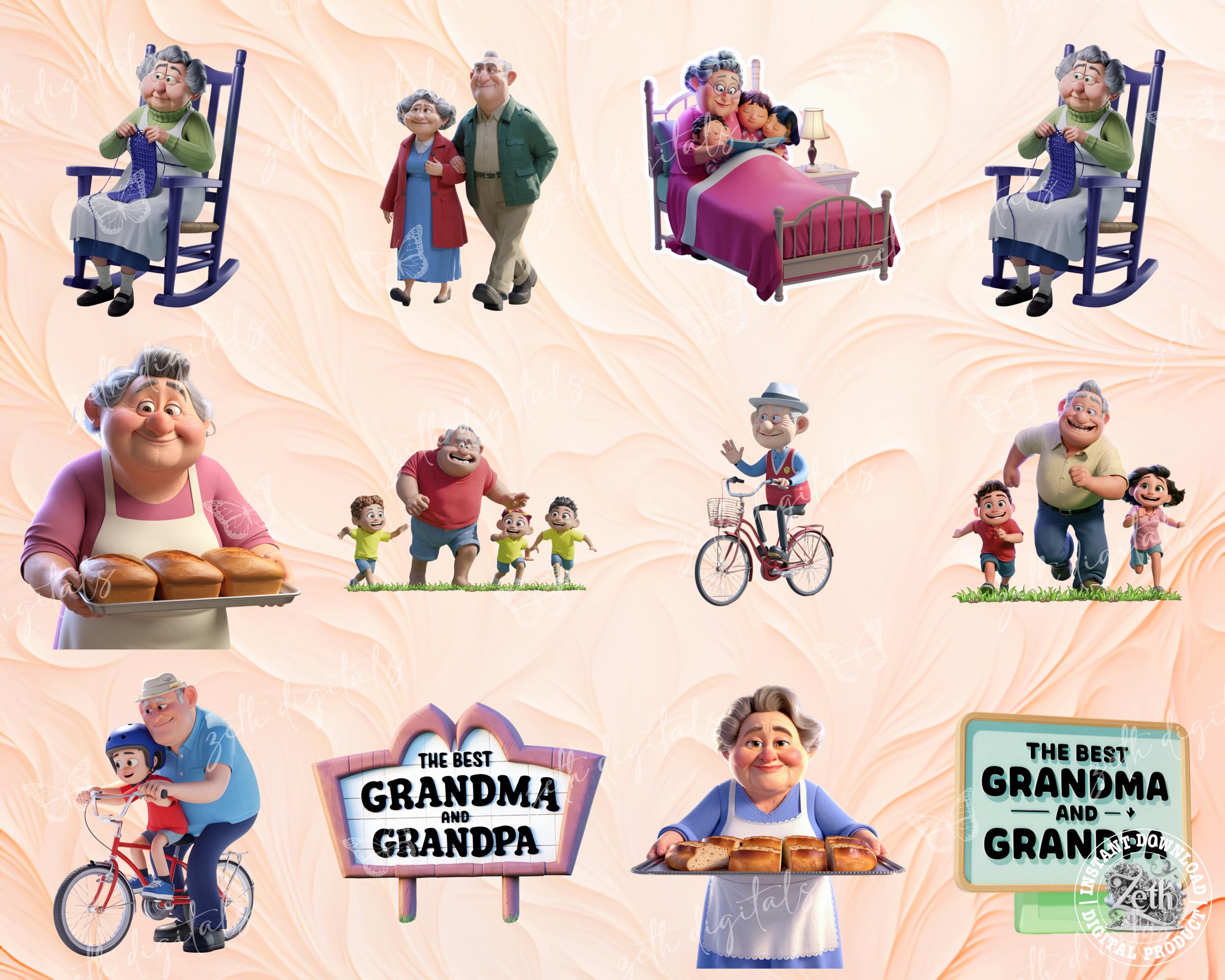 Grandparent's Day Clipart, Best Grandma Clipart Best Grandpa Clipart ...