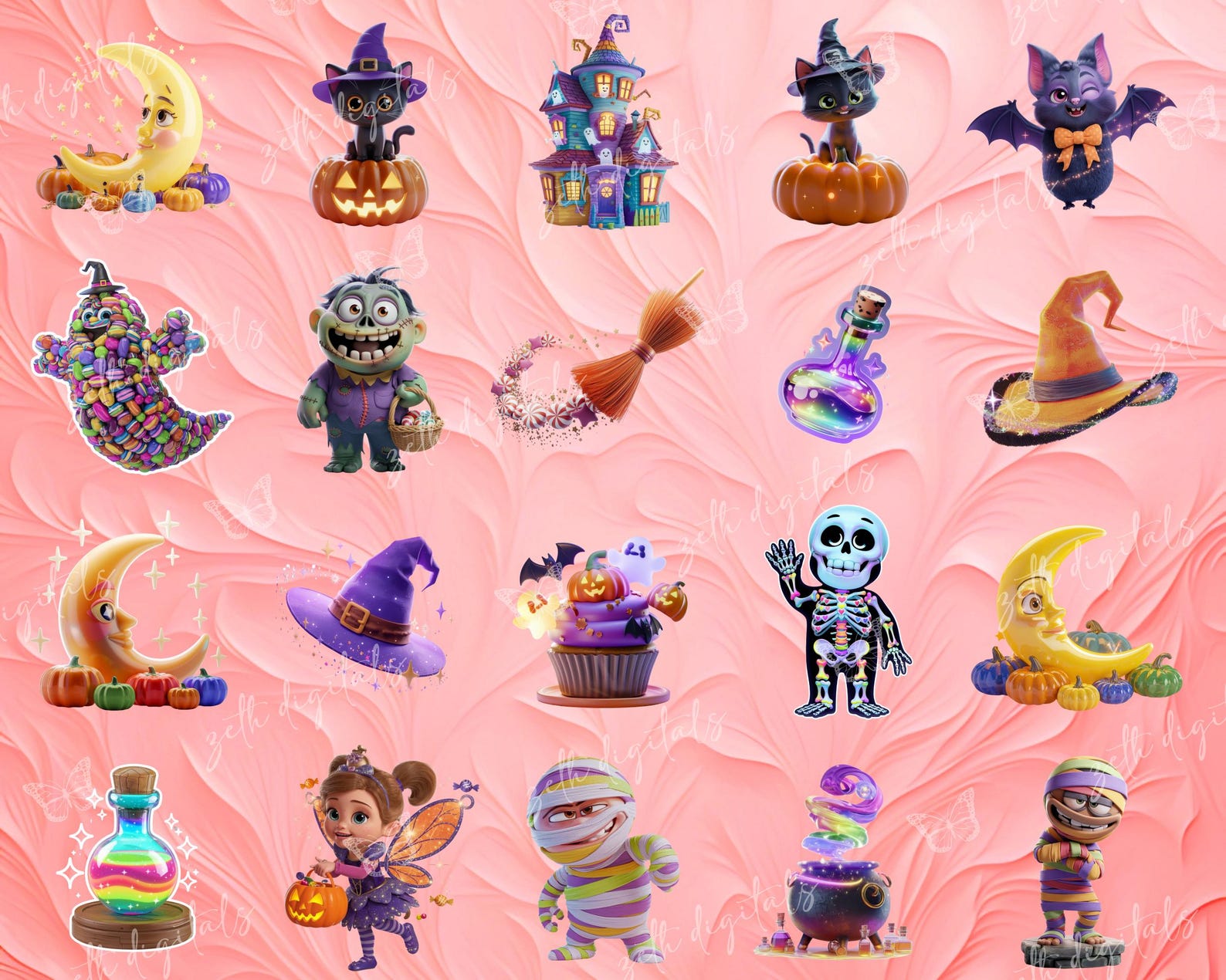 Trick or Treat Clipart PNG, Halloween Clipart, Ghost PNG, Spooky ...