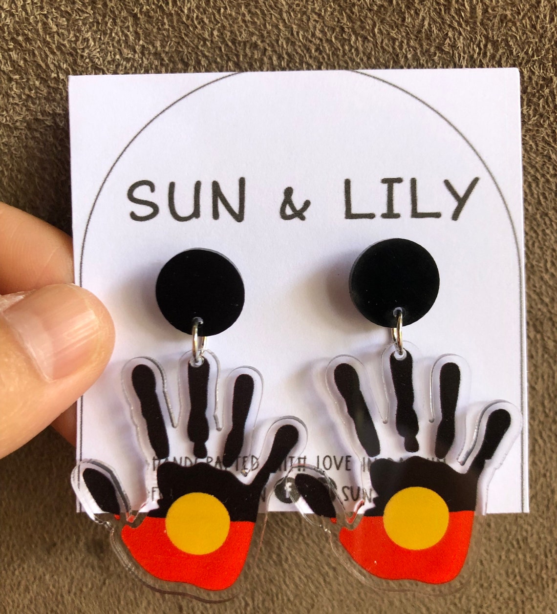 Aboriginal Handprints/ Art/ Love Naidoc Week/ Aboriginal Flag/ - Etsy