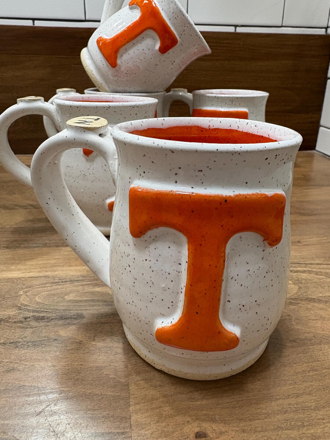 Mug, Orange and White, Tennessee, Handmade Pottery - Etsy