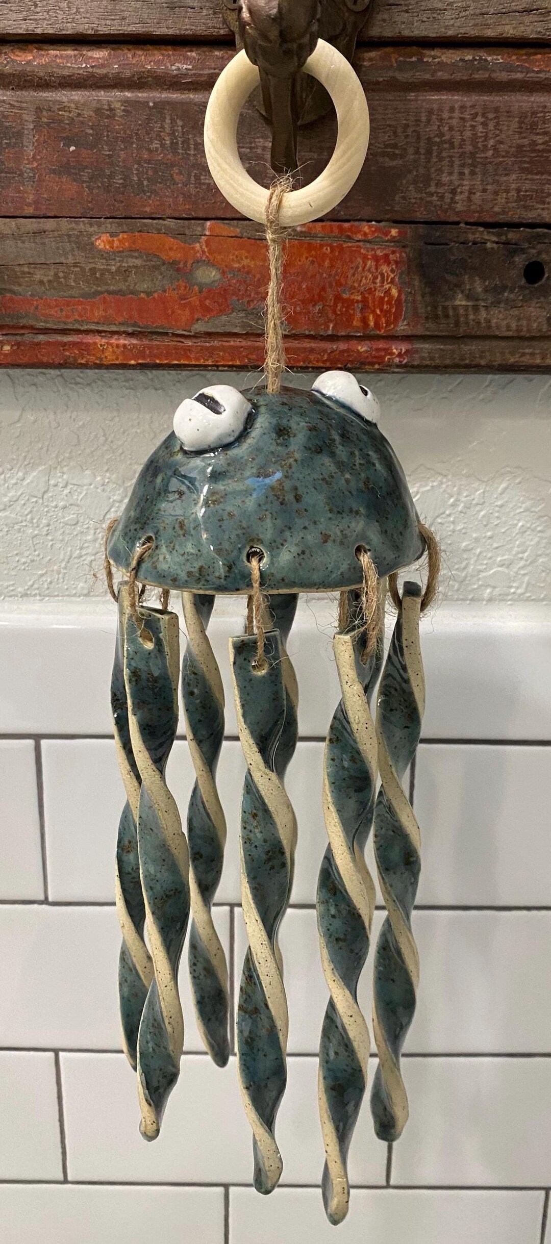 Octopus, Wind Chime, Handmade Pottery - Etsy