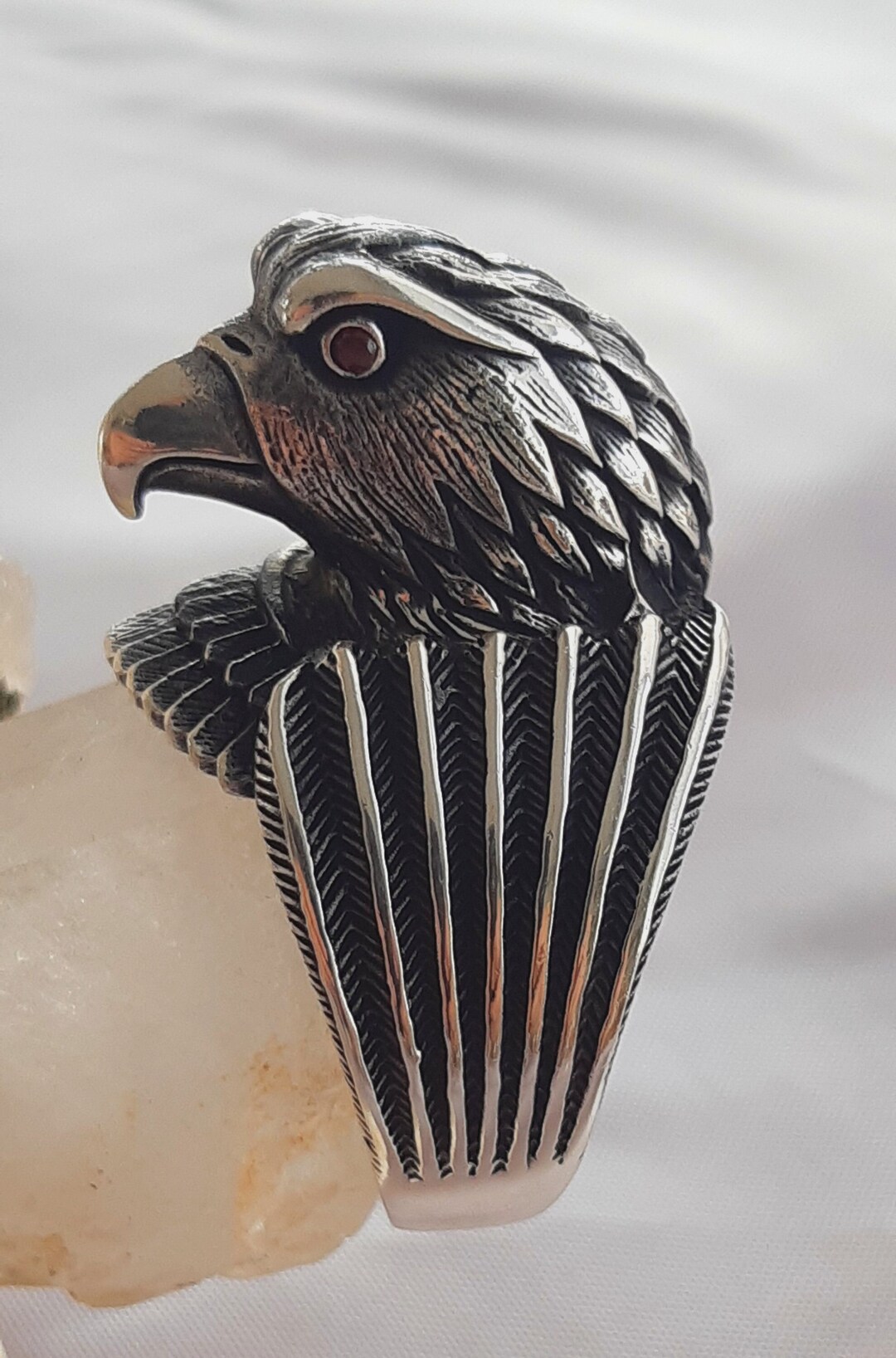 Eagle Ring, Eagle Animal Ring, Head Eagle Ring, Punk Gothic Goth Biker ...