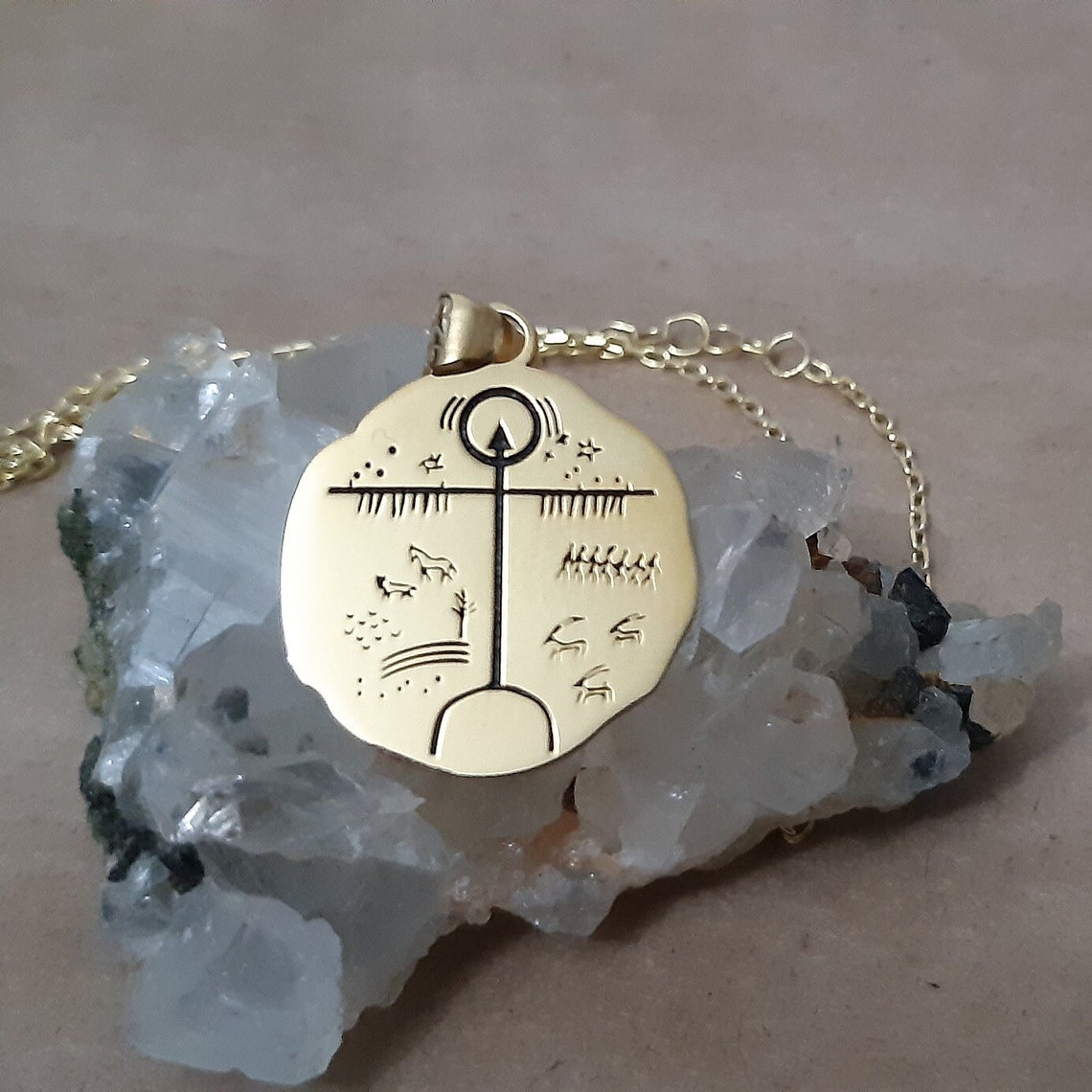 Ancient Tengrism Shamanistic Amulet Necklace Sorcery Symbol Pendant 925 ...