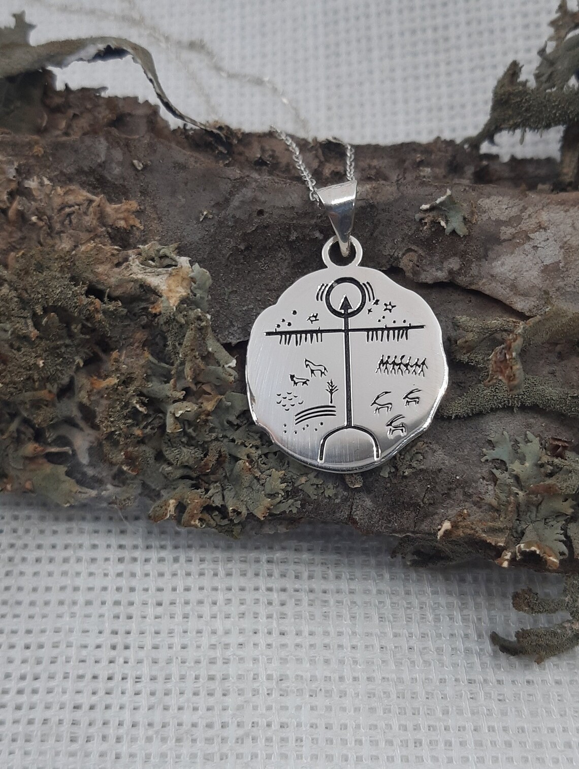 Ancient Tengrism Shamanistic Amulet Necklace Sorcery Symbol Pendant 925 ...