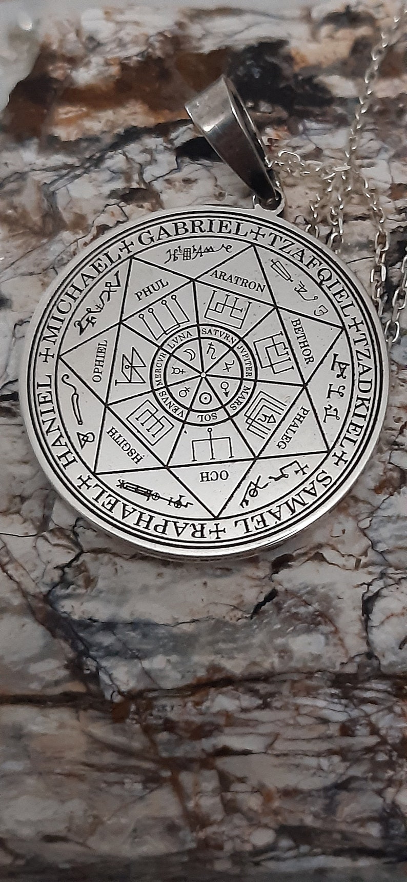 7 Archangel Pendant - Seven Archangels - 925 Sterling Silver - Necklace ...