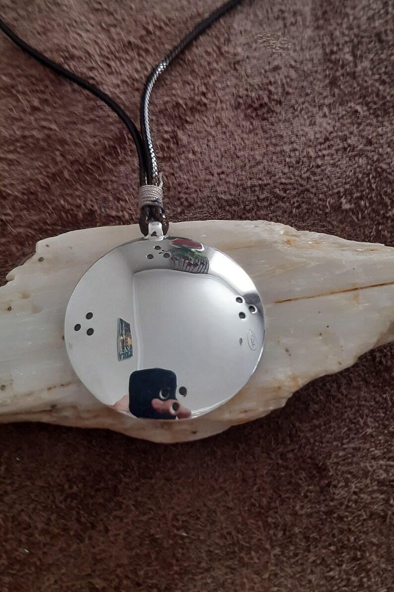 Sterling Silver Melong Mirror Amulet: Mongolian Shaman Protection - Etsy