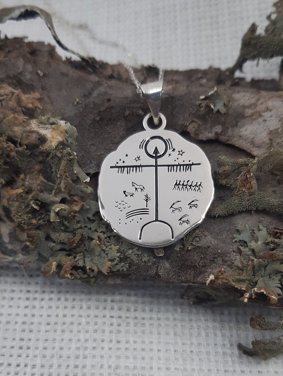 Ancient Tengrism Shamanistic Amulet Necklace Sorcery Symbol Pendant 925 ...