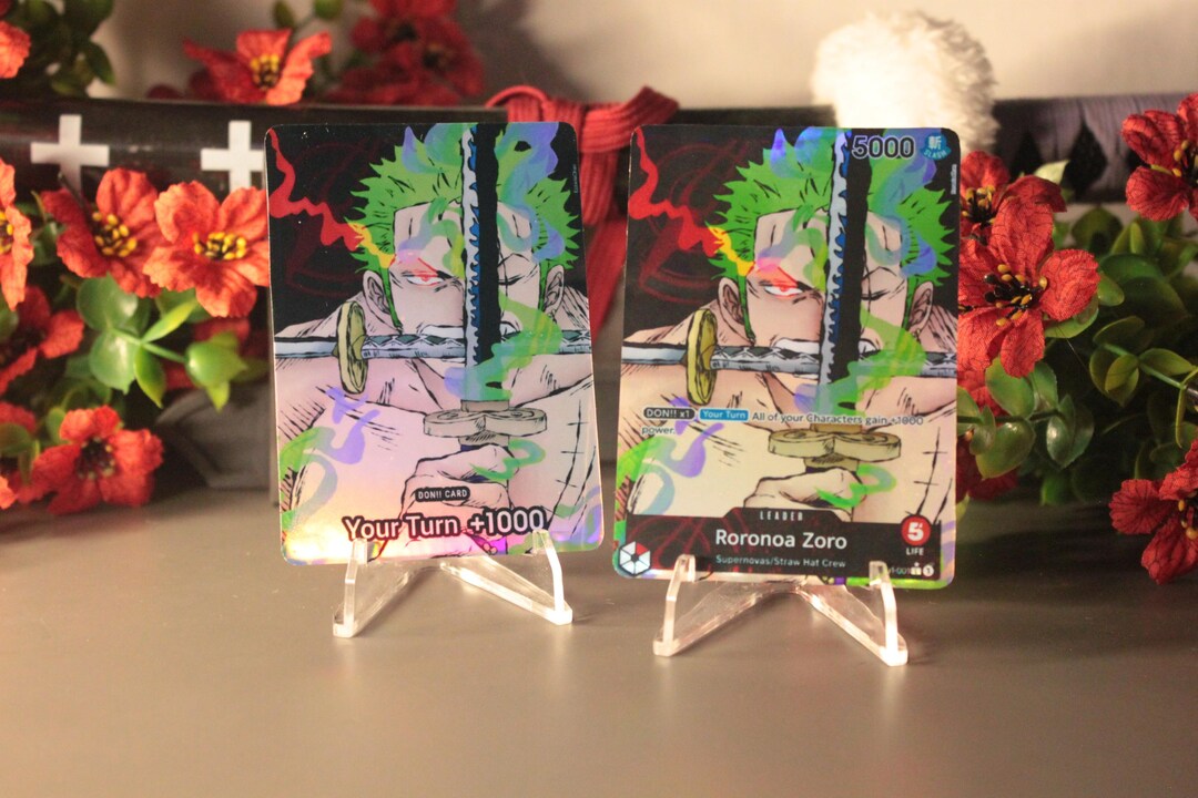 Roronoa Zoro OP01-001 Custom One Piece TCG Leader and Don Holographic ...