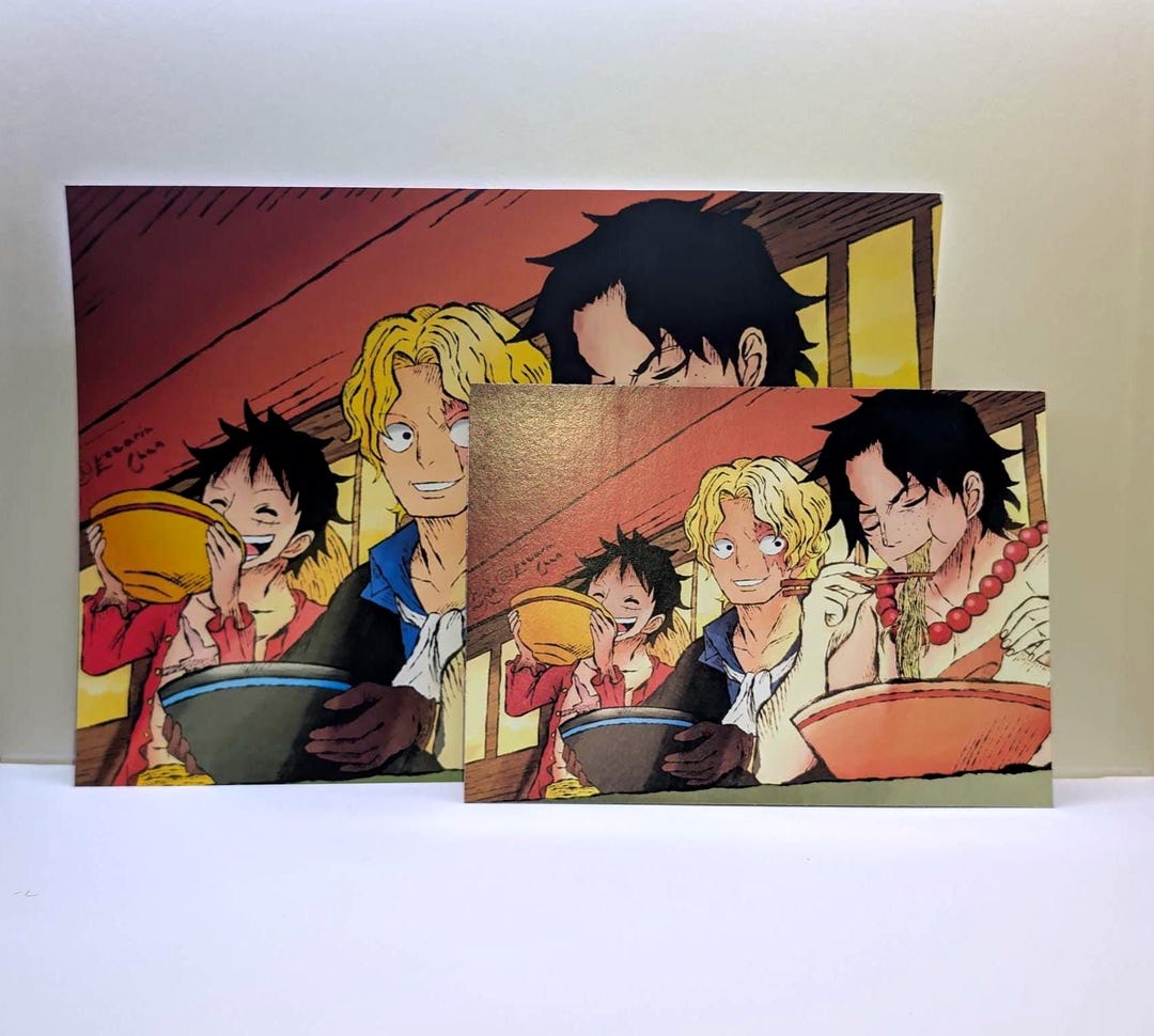 Ace, Sabo, Luffy (ASL) One Piece Fan Art Print – Anime Poster (A4/A5 ...