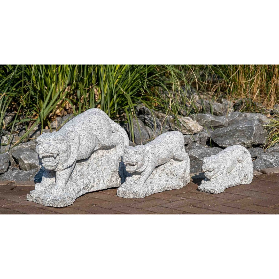 Granite Stone Animal Figure Tiger Frost-proof Length 30, 40 Cm Grey ...