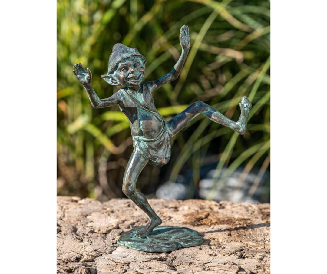 Bronze Sculpture of an Elf Dancing | 24x9x19 Cm | Classic Bronze Figure ...