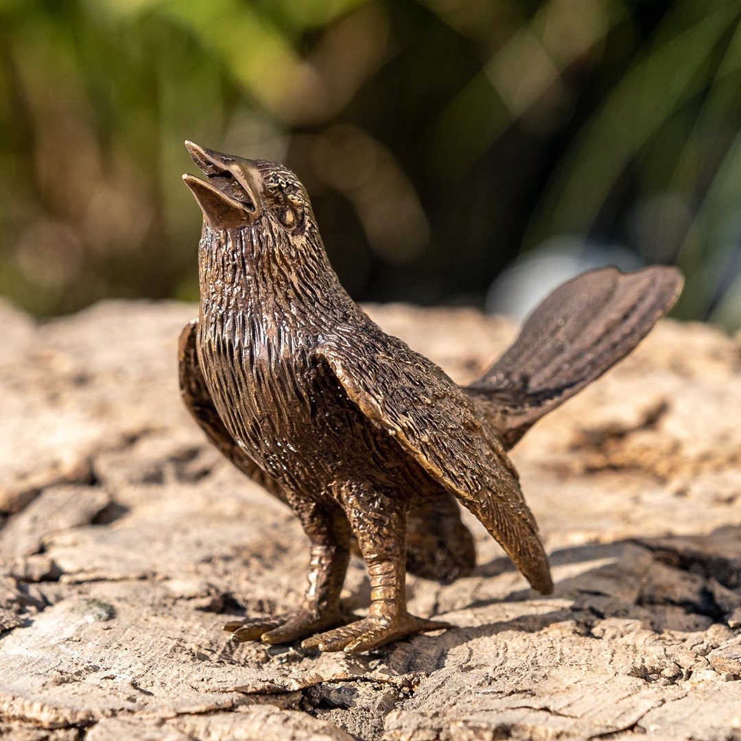 IDYL Bronze Sculpture Bird 8x6x11 Cm Animal Figure Made of Bronze ...