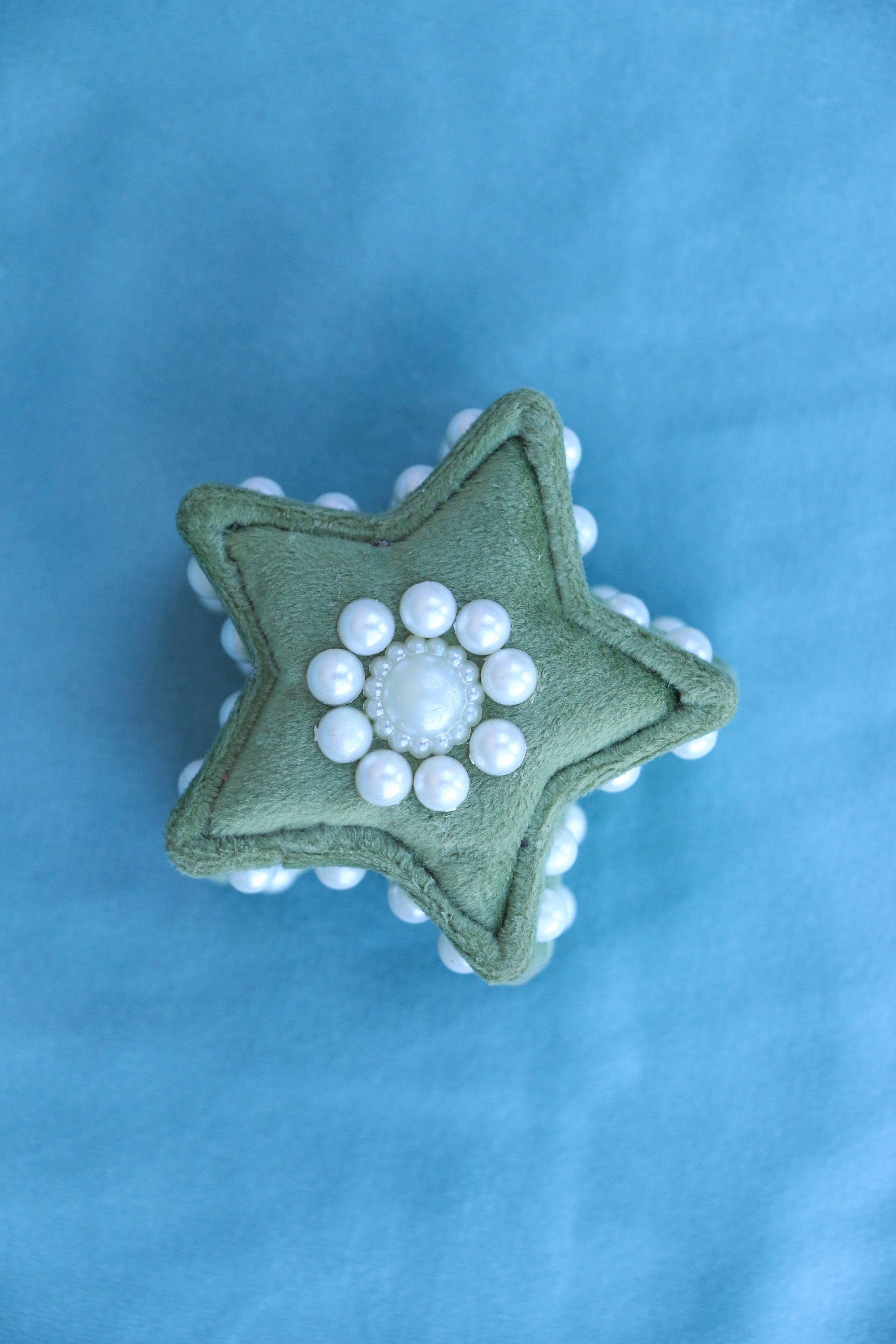 Pearl Velvet Green Star Ring Box, Wedding Ring Box, Proposal Velvet ...