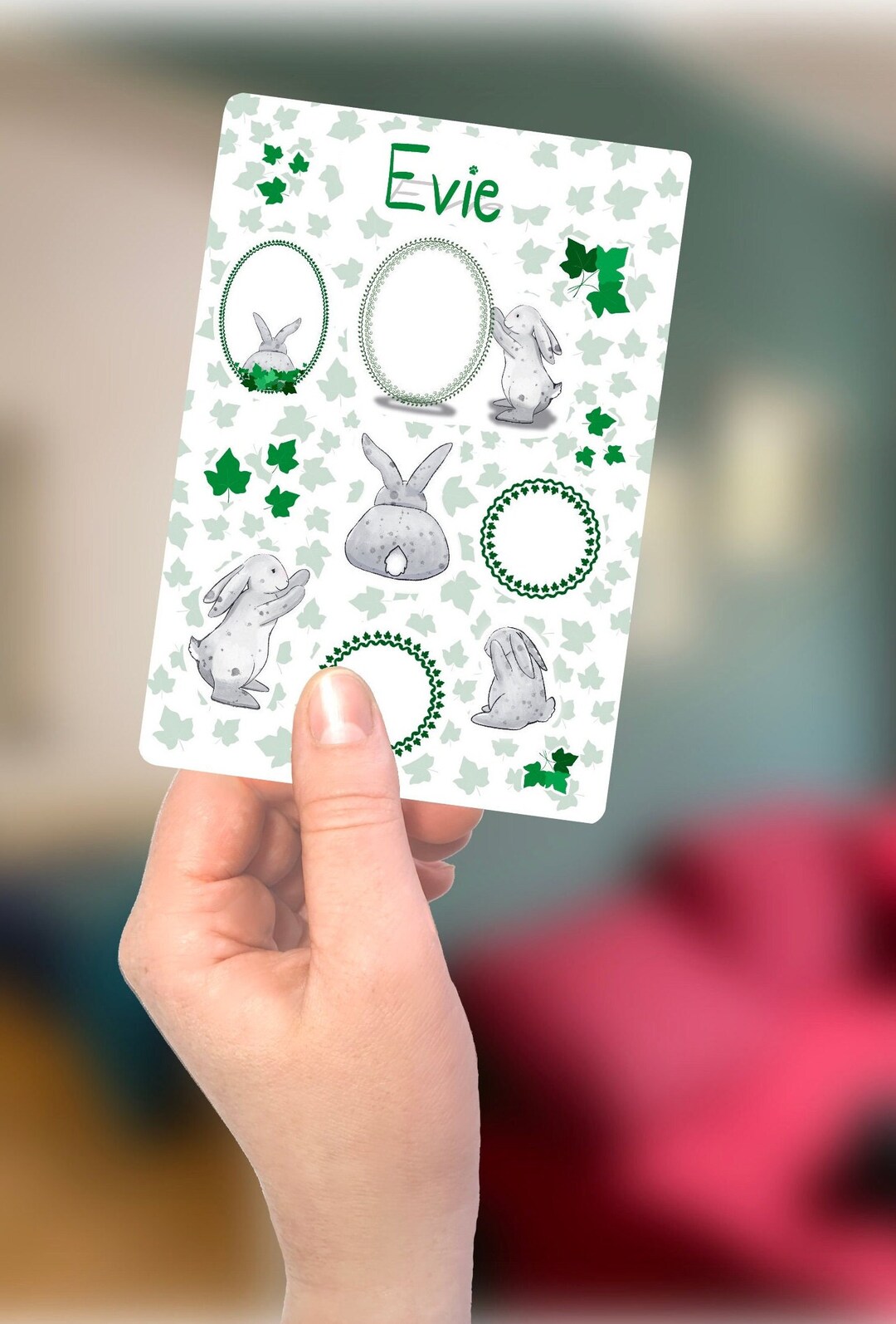 Rabbit Ivy Evie by Cativate Vinyl Sticker, Journal and Planner Sticker ...