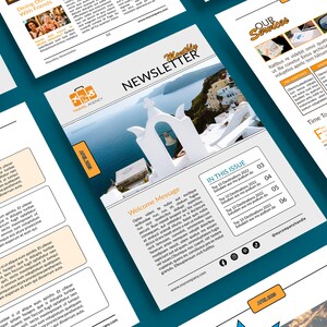 12 PAGES NEWSLETTER TEMPLATE | A4 | Mix-and-match | Travel Agent ...