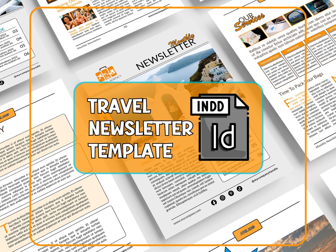 12 PAGES NEWSLETTER TEMPLATE | A4 | Mix-and-match | Travel Agent ...