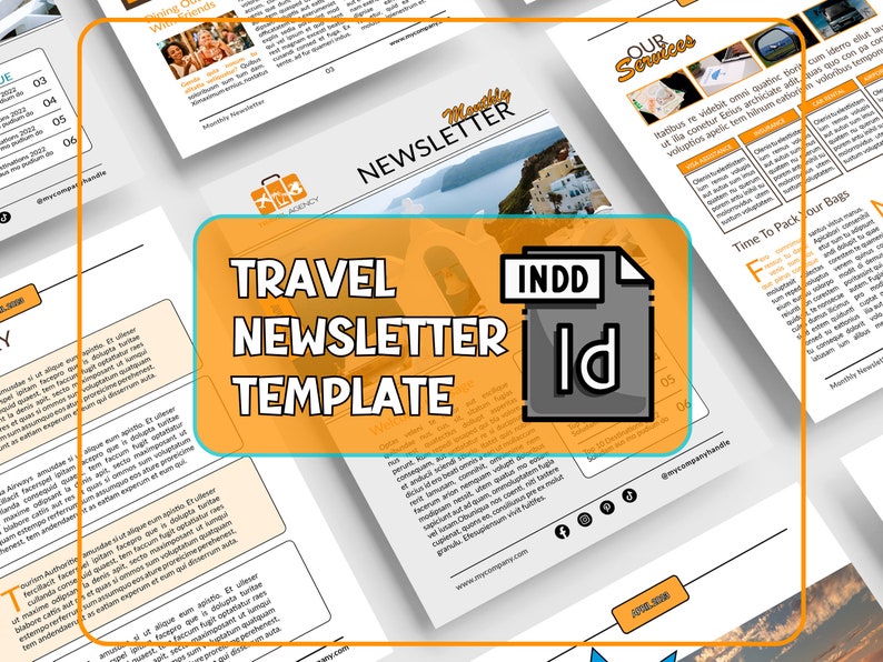 12 PAGES NEWSLETTER TEMPLATE | A4 | Mix-and-match | Travel Agent ...