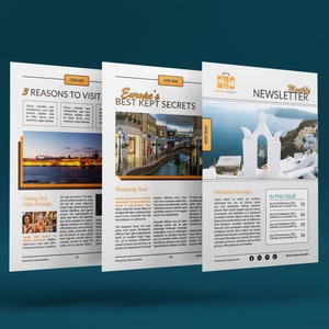 12 PAGES NEWSLETTER TEMPLATE | A4 | Mix-and-match | Travel Agent ...
