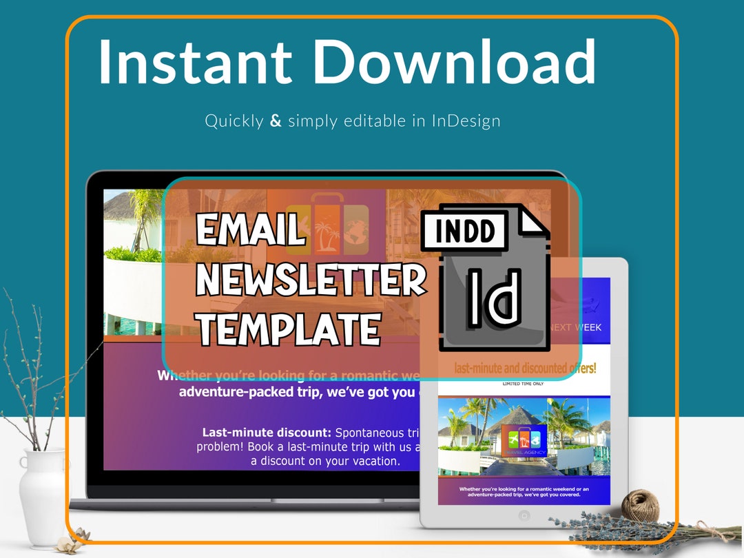 EMAIL NEWSLETTER TEMPLATE | 600x1800px | Fully Editable in Adobe ...