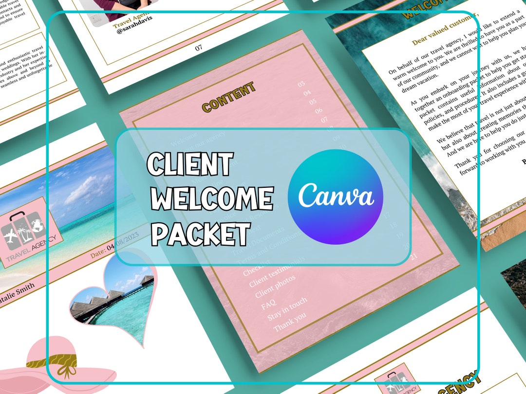 CLIENT WELCOME PACKET | Fully Editable in Canva | 8.5x11 Inch Size ...