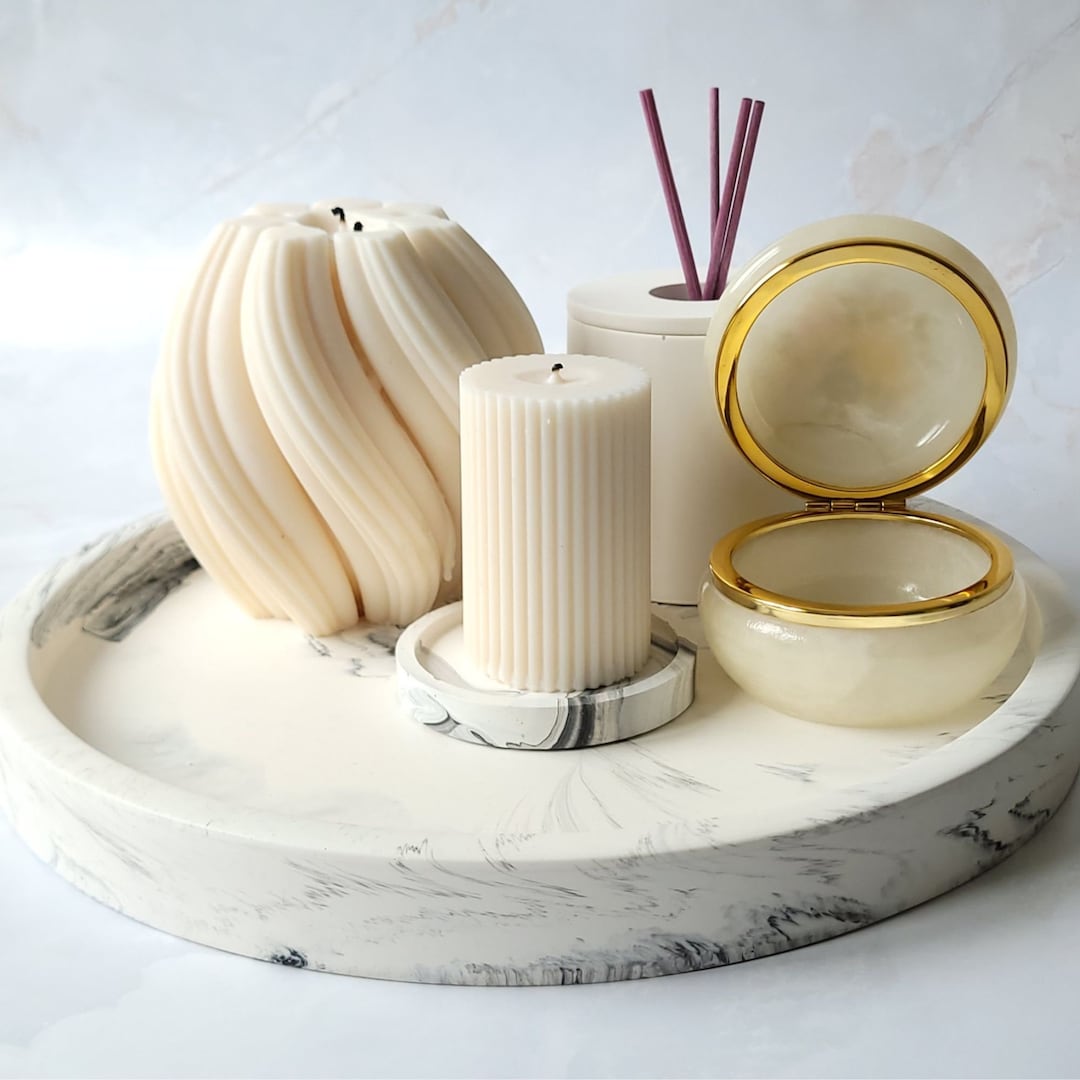 Large Concrete Tray 30 Cm , Large Coffee Table Tray , Stone Tray ...