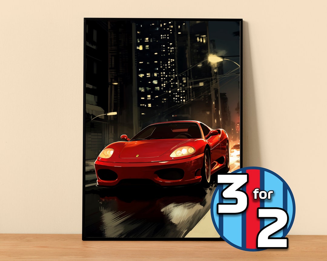 Ferrari Poster Print 360 Modena Poster Car Poster - Etsy