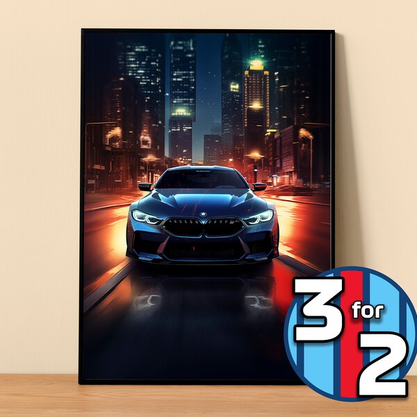 Bmw M8 Competition Poster - Etsy