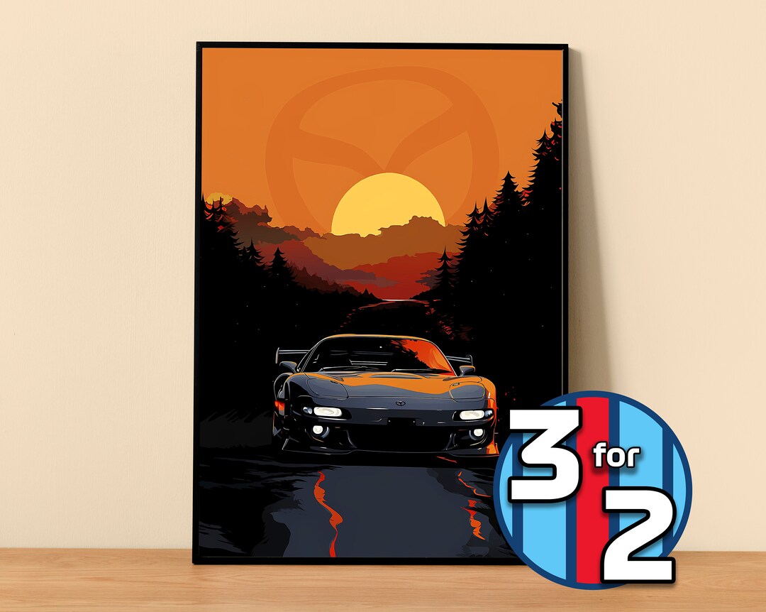 Mazda Poster Print RX7 FD Poster 2 Car Poster JDM - Etsy