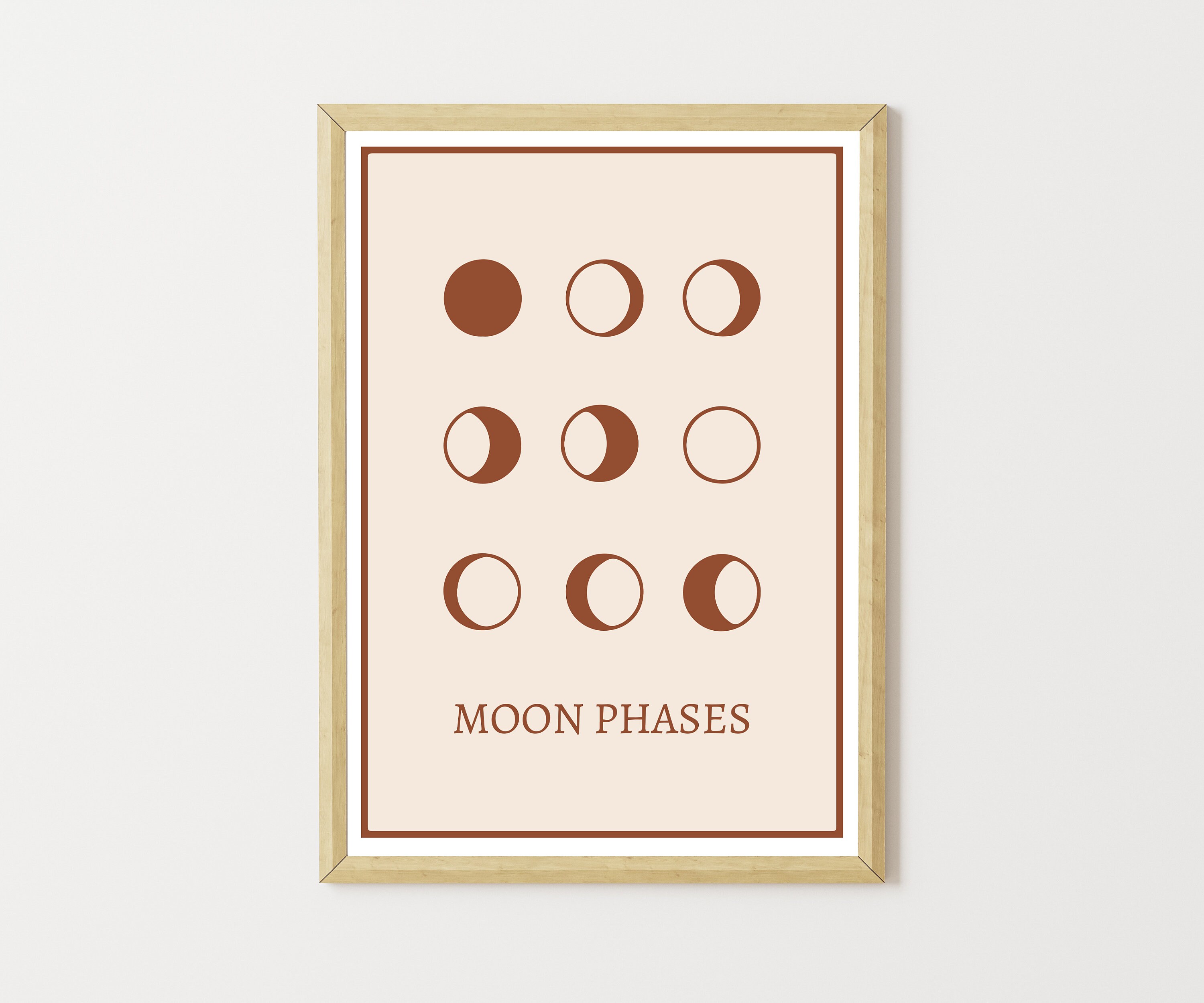 Boho Moon Phases Poster Printable - Etsy