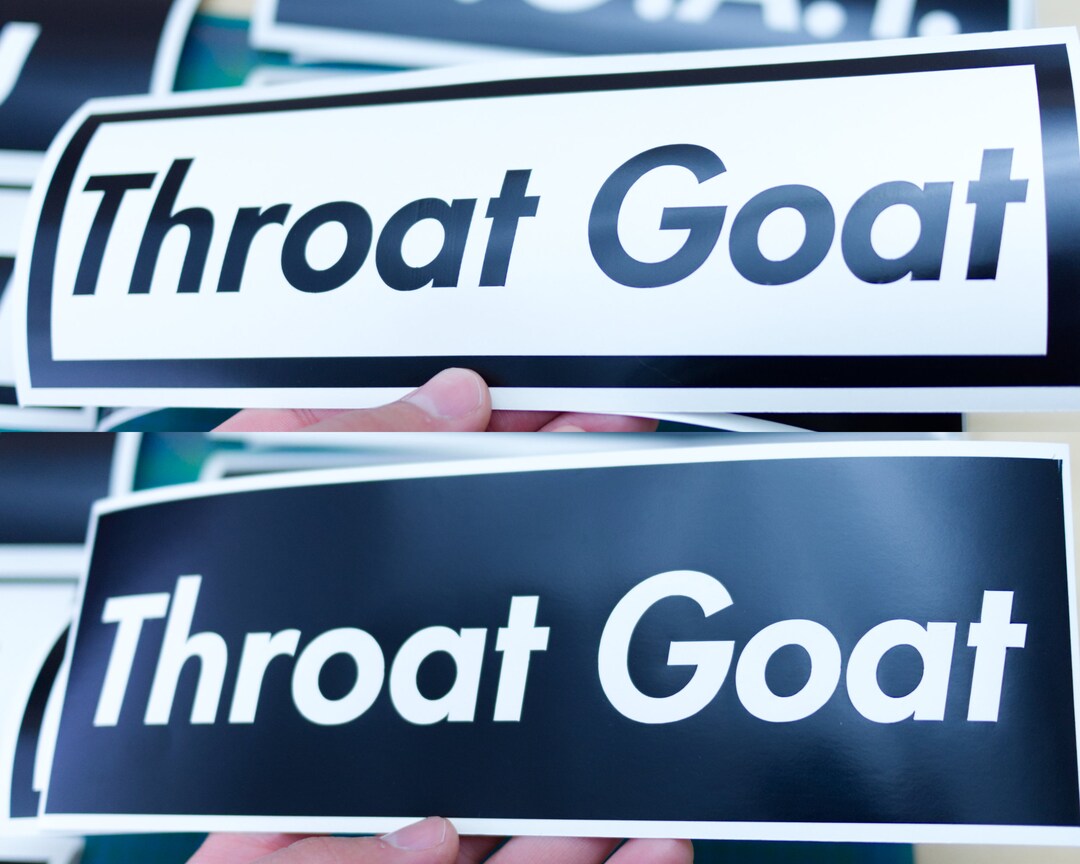 Throat Goat Bumper Sticker Decal Black White Reflective And Glow In The Dark Options Etsy