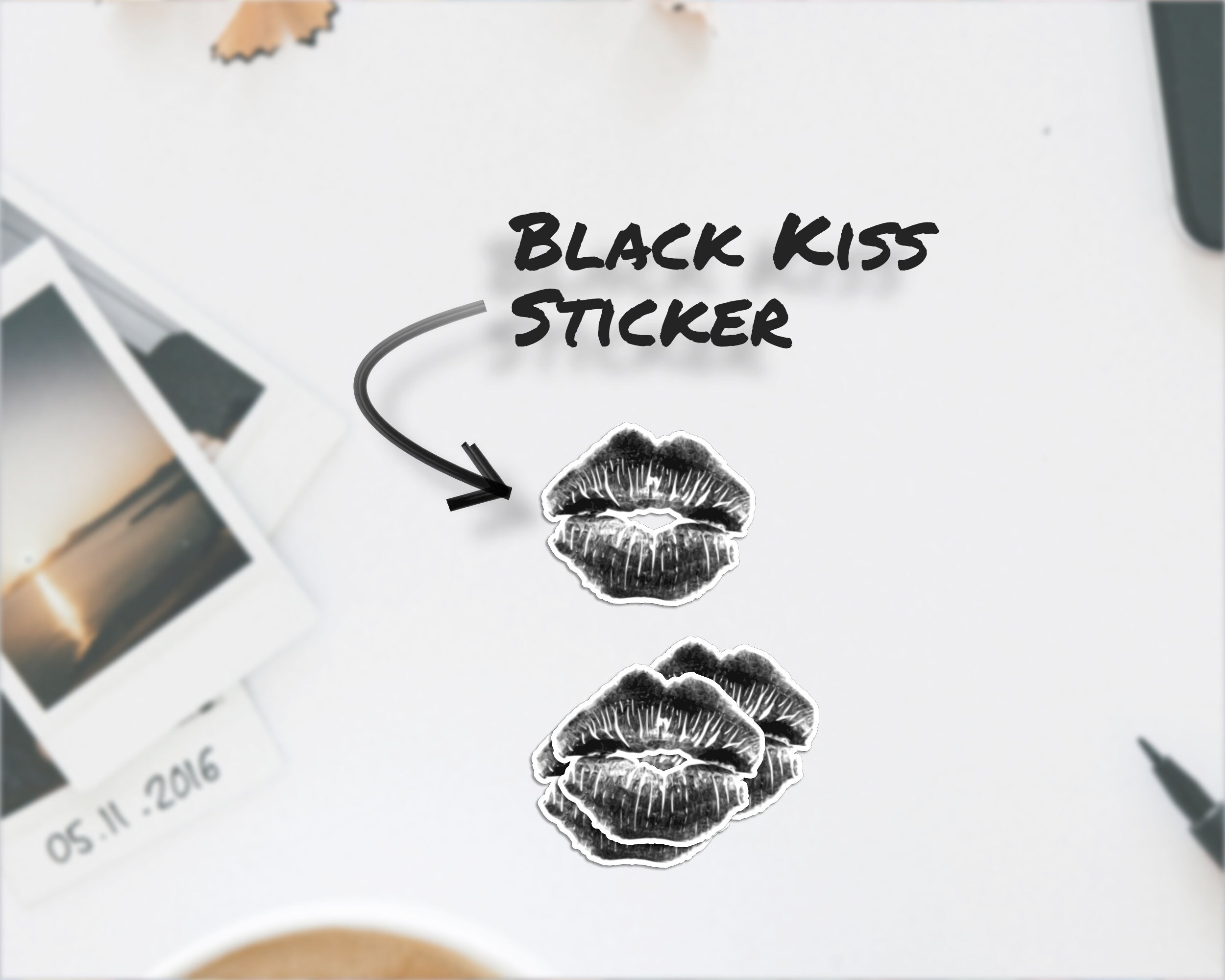 Kiss Sticker Lipstick Kiss Sticker Duck Lips Kiss Sticker Seal It With ...