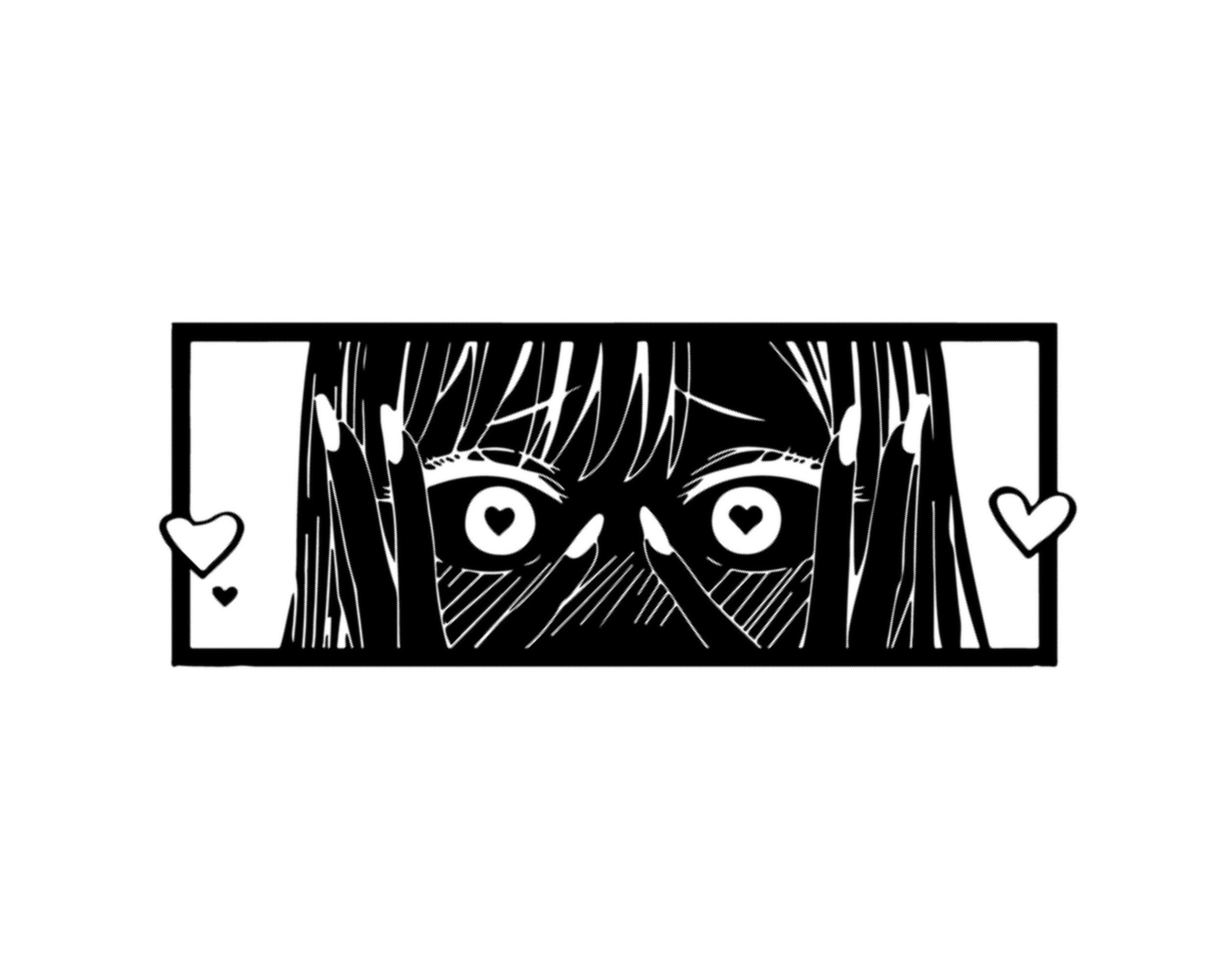 Blushing Girl Anime Car Decal Anime Peeker Waifu Sticker Kawaii Anime ...