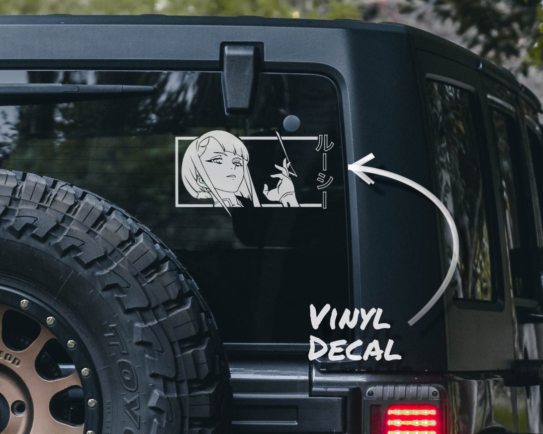 Smoking Anime Girl Peeker Sticker Cigarrette Smoking Girl Decal Smoking ...