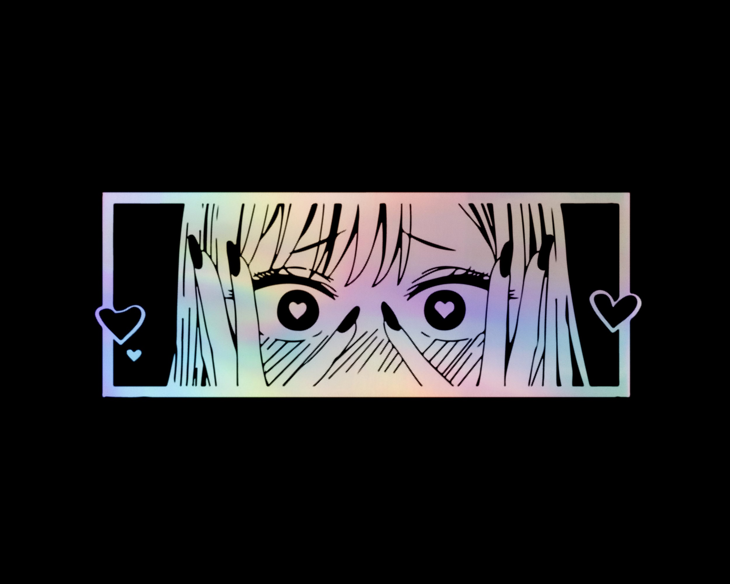 Blushing Girl Anime Car Decal Anime Peeker Waifu Sticker Kawaii Anime ...