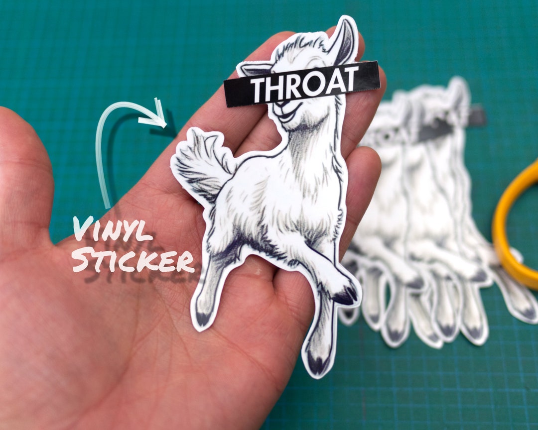 Cute Throat Goat NSFW Sticker | Playful Provocative Gift for That ...
