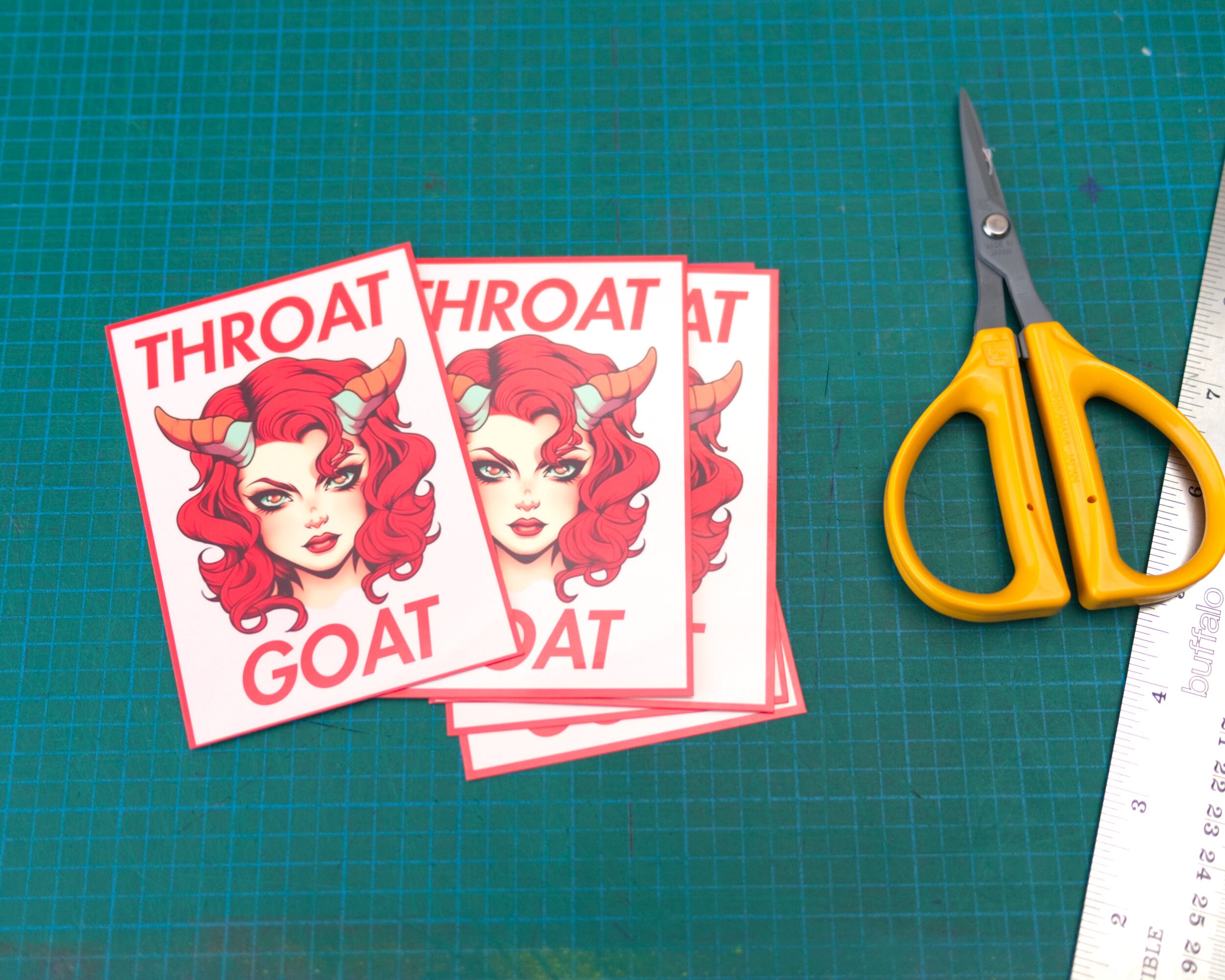 Horny Girl Throat Goat Sticker Decal - Etsy