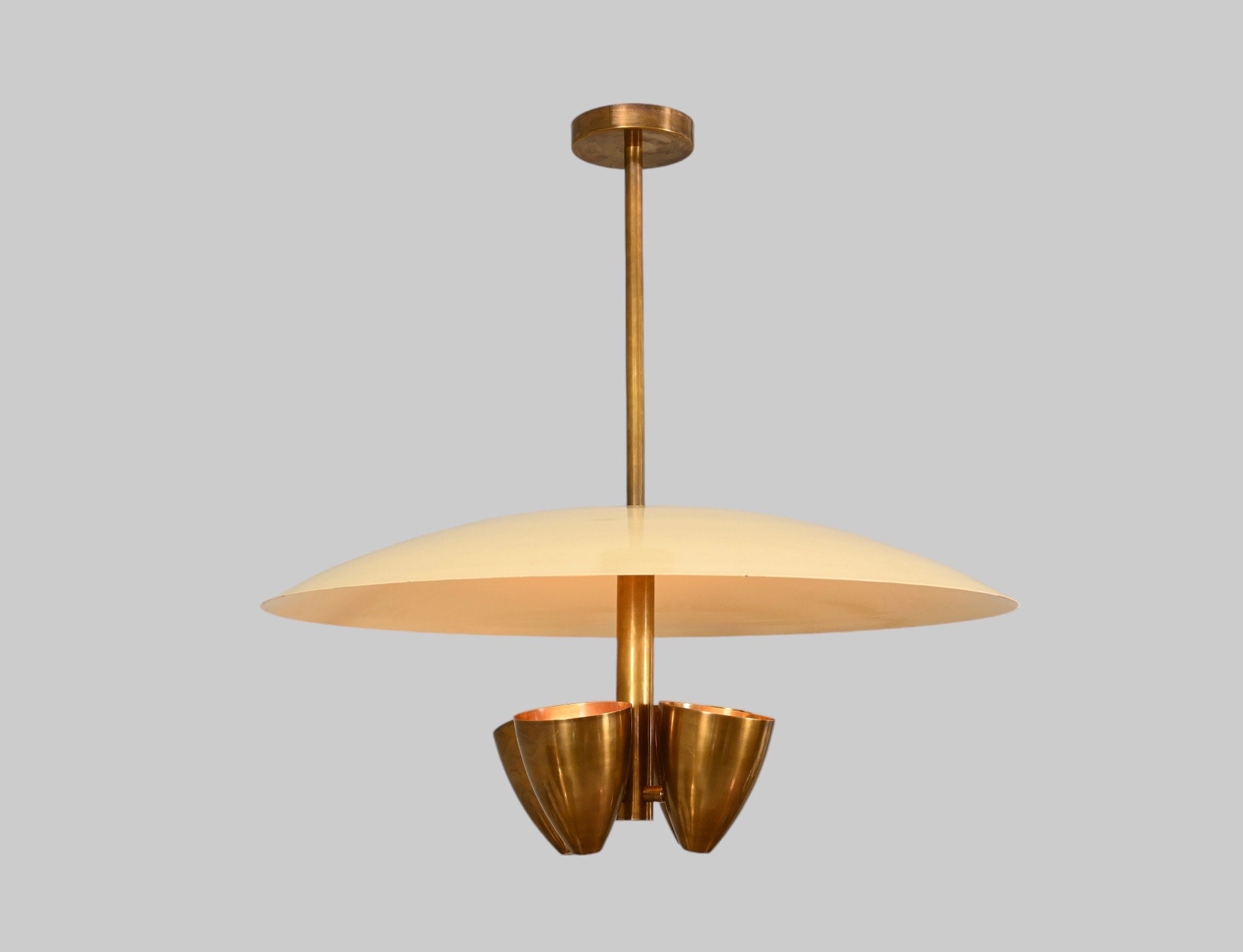 4 Light Elegant Indirect Ceiling Flushmount Light Pendant Mid Century ...