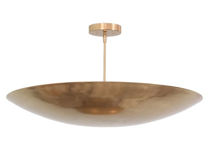 6 Light Elegant Ceiling Flushmount Light Pendant Mid Century Modern Raw ...